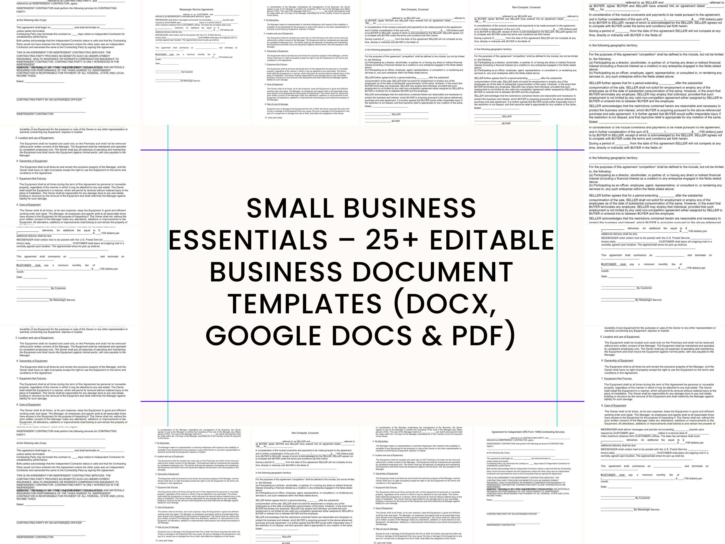 Small Business Essentials – 25+ Editable Business Document Templates ...